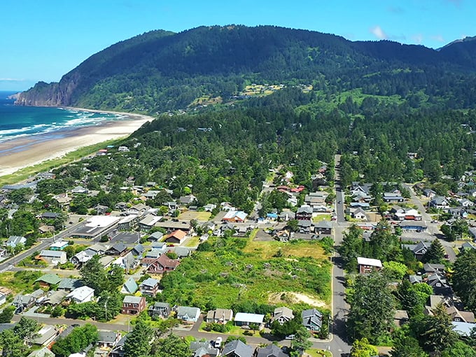 Postcard perfection isn't Photoshopped here—Manzanita's seven-mile stretch of pristine beach meets Neahkahnie Mountain in a view that makes smartphone cameras work overtime.