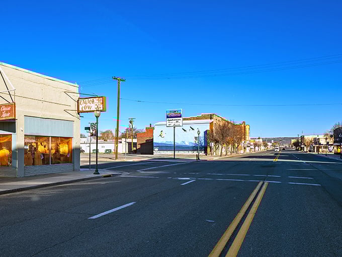 Main Street Alturas greets the day with golden sunshine and wide-open spaces. Small-town charm without the traffic—when was the last time you saw empty parking spots downtown?
