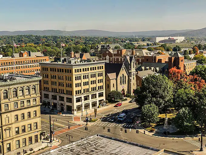 Downtown Pittsfield spreads out like a postcard from New England's golden age, proving affordability and beauty aren't mutually exclusive concepts.