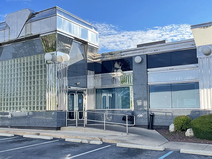 Sunlight dances off the distinctive glass block windows and metallic facade, making Springfield Diner shine like a beacon of comfort food on Baltimore Pike.