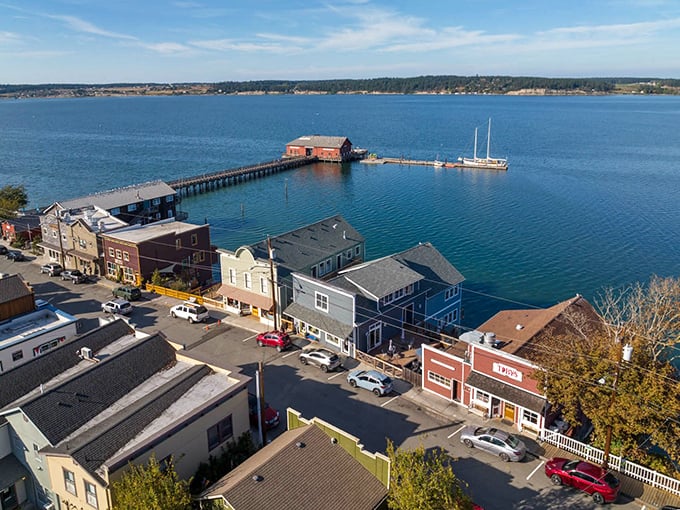 Coupeville's waterfront district looks like a movie set, but it's the real deal – historic buildings and that iconic red wharf stretching into Penn Cove's pristine waters.