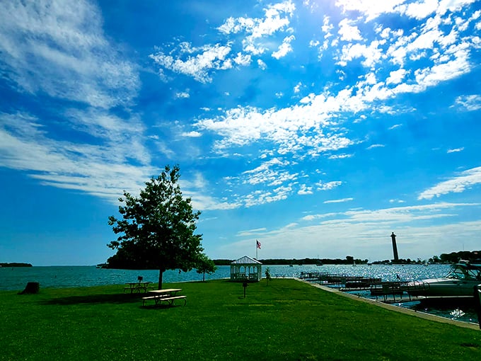 Heaven on Earth? No, just Oak Point State Park, where that impossibly blue Ohio sky meets Lake Erie in a perfect vacation handshake.