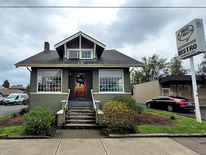 This charming craftsman bungalow houses Salem's beloved Word of Mouth Bistro, proving great breakfasts don't need fancy buildings—just fantastic food.