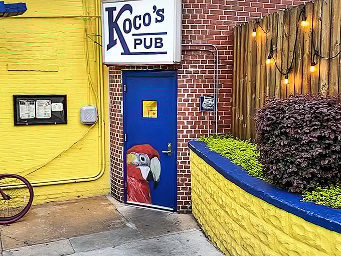 That yellow building isn't just bright—it's basically a beacon guiding you straight to crab cake paradise.
