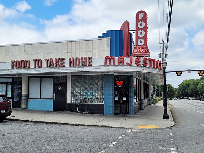 That glorious Art Deco exterior isn't just Instagram bait—it's a genuine time capsule from an era when diners were the original social networks of their day.