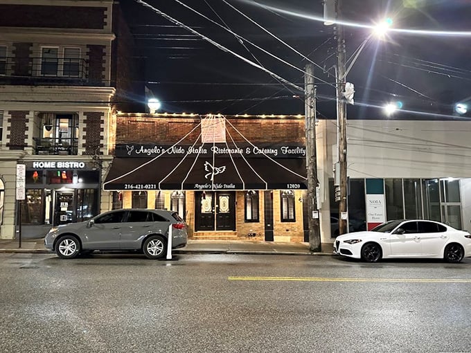 The brick façade of Angelo's Nido Italia stands as Cleveland's culinary time machine, transporting diners to an Italian countryside without the passport hassle.