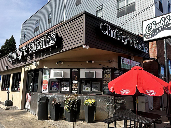 That distinctive storefront sign isn't just marking a spot—it's basically announcing where happiness lives on Ridge Avenue.