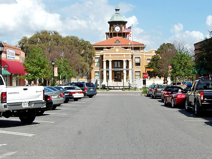 The historic Citrus County Courthouse stands like a proud Southern gentleman, complete with copper dome hat and perfectly pressed brick suit.