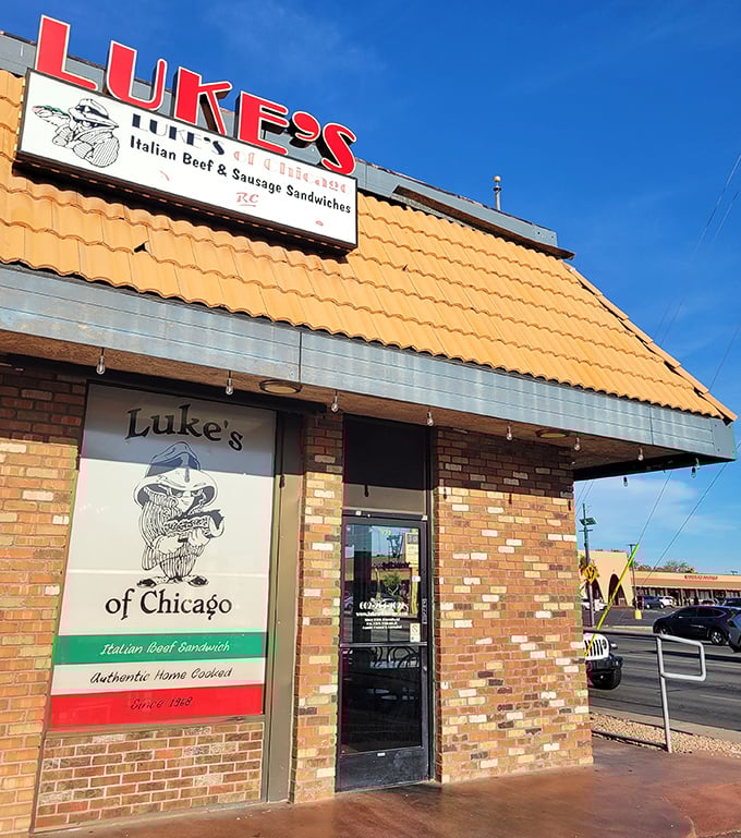 The unassuming storefront promises authentic Chicago flavors without the Windy City windchill – a fair trade if you ask me.