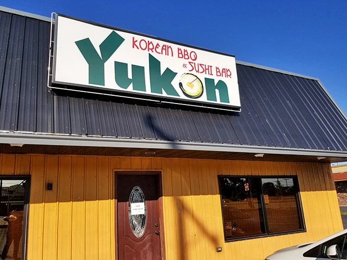 Look closely at that sign – it's not advertising wilderness adventures, but rather a journey for your taste buds that rivals any Alaskan expedition.