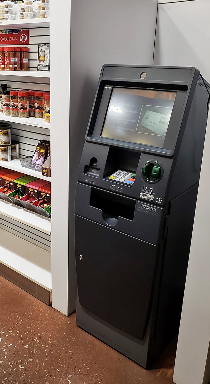 Need a pit stop for your wallet? This trusty ATM is like a financial gas pump—quick, reliable, and always ready.