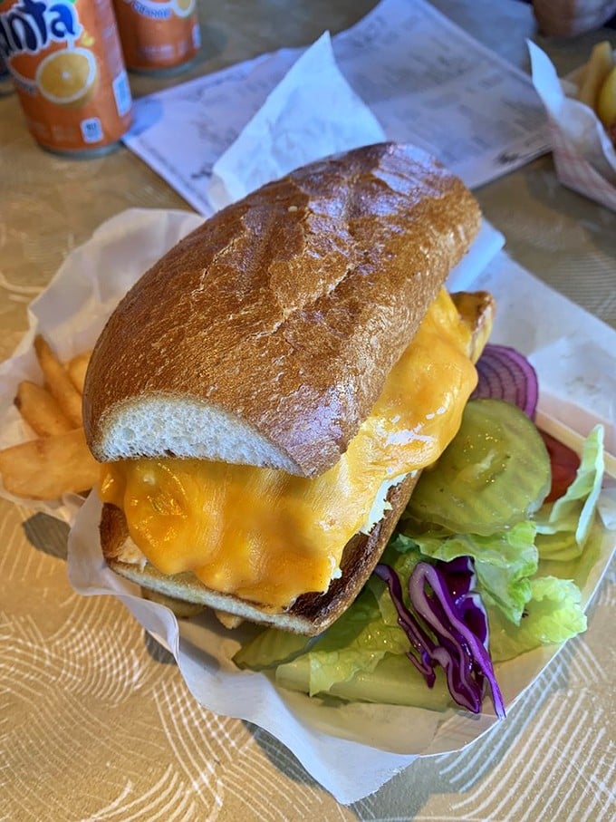 The tuna melt elevates lunchbox nostalgia to gourmet status with melty cheese and fresh ingredients that would make your childhood self jealous.