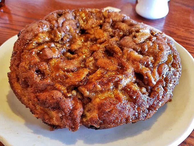 The legendary Apple Pancake – a caramelized marvel that arrives at your table with the gravitational pull of a small planet.