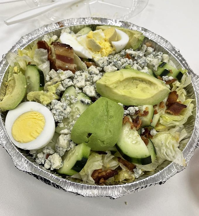 A salad that makes eating healthy feel like cheating—avocado, eggs, bacon, and blue cheese conspire to make vegetables actually exciting.