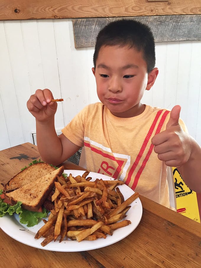 A sandwich that understands the perfect balance between hearty and heavenly, with fries that clearly graduated with honors.