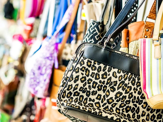 Designer bags hiding among everyday totes? It happens more often than you'd think. That leopard print purse could be genuine vintage or yesterday's mall purchase.