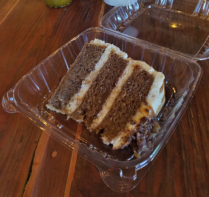 Layer upon layer of moist cake embraced by creamy frosting—because after a barbecue feast, your sweet tooth deserves its own moment of Truth.