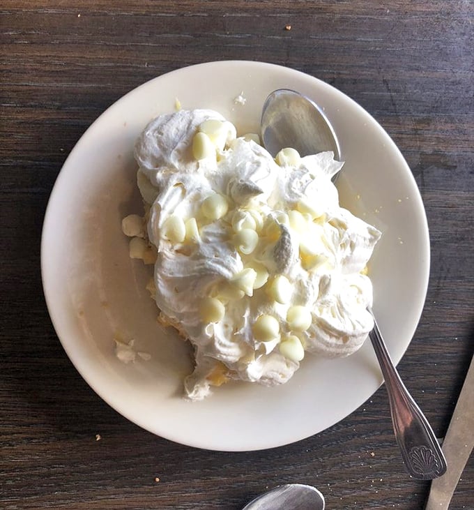Banana cream pie that would make your grandmother both proud and jealous – cloud-like cream atop layers of nostalgia and comfort.
