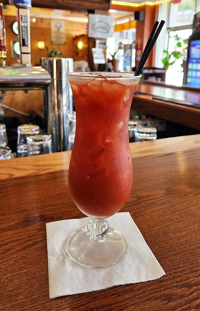 This isn't just a Bloody Mary—it's practically a liquid appetizer. The perfect companion while you debate which sandwich to order next.