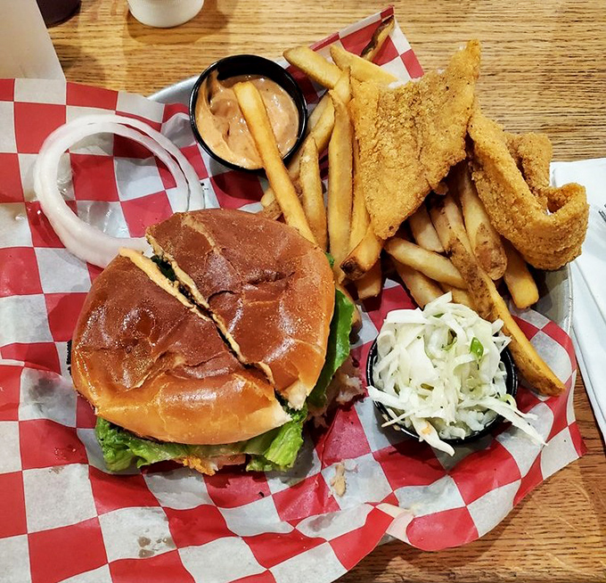 The Cajun fish sandwich with crispy cornmeal crust proves Redsmoke isn't just a one-trick pony – it's a full culinary rodeo with something for everyone.