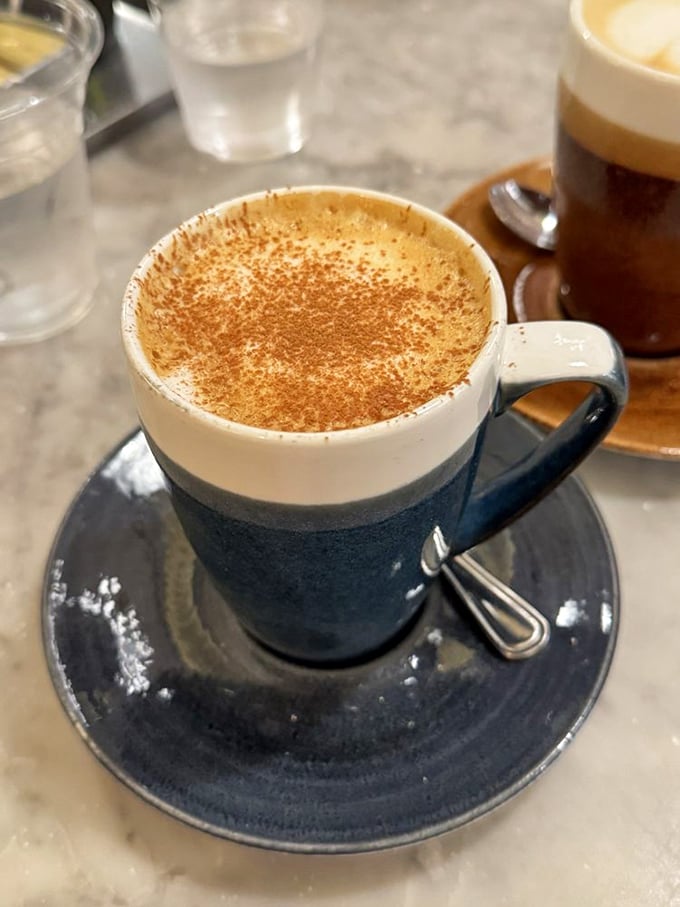 Their chai latte isn't just a drink, it's a warm hug in a mug – spiced perfectly and topped with a dusting of cinnamon artistry.