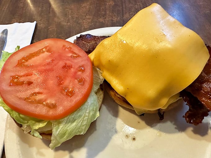 A cheeseburger that doesn't need a fancy name or artisanal pretensions—just the decency to be delicious.