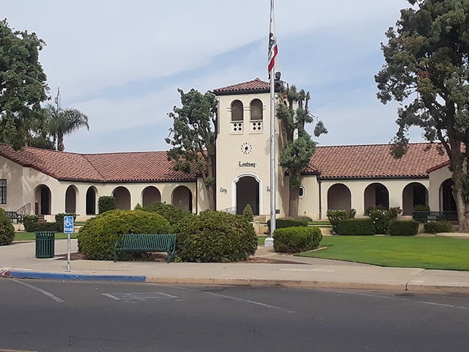 Lindsay's City Hall showcases classic Spanish Colonial architecture—a government building beautiful enough to make paying your water bill almost pleasant.