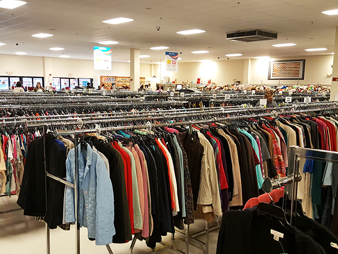The clothing forest where patient explorers might discover that elusive North Face jacket or vintage cocktail dress hiding in plain sight.