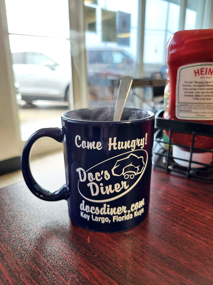 Come Hungry! isn't just a slogan on this steaming mug—it's a fair warning about what you're about to experience.