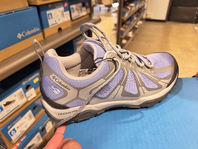 A Columbia hiking shoe that's seen more adventure in the stockroom than most of us see in a year—until now.