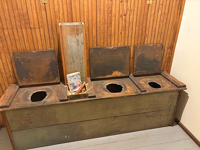 The original multi-user interface—Victorian communal facilities that make today's bathroom sharing disputes seem rather trivial by comparison.