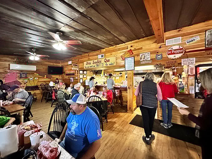 The diverse crowd at Jim's proves great barbecue is the ultimate unifier—bringing together folks who might disagree on everything except what's delicious.