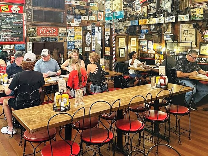 Where strangers become friends over shared glances that say, "Did you see the size of that sundae at the next table?"