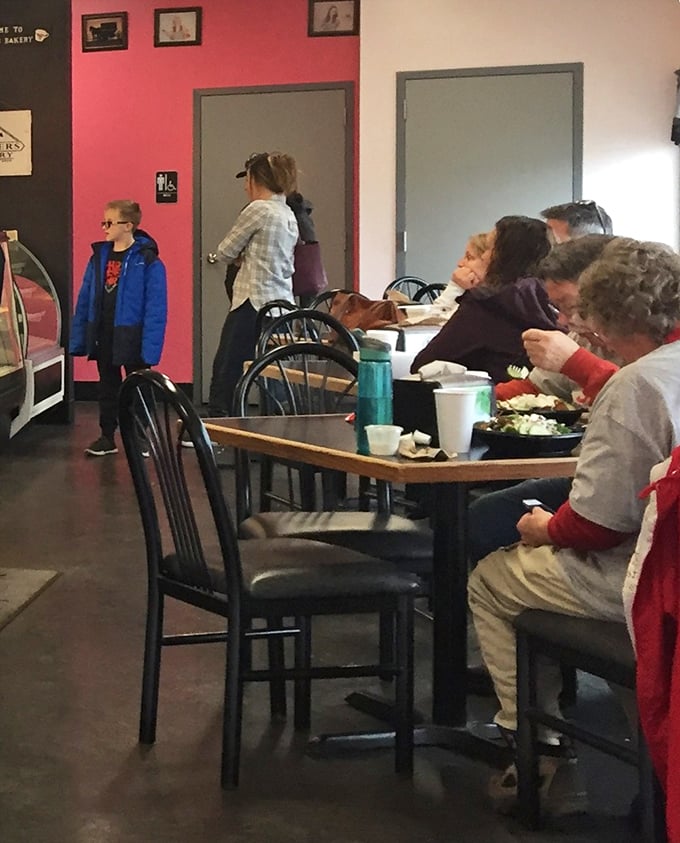 Real people enjoying real food – the universal language of "mmm" transcends all barriers in this cozy corner of small-town Ohio.