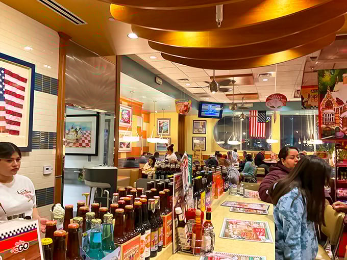 Even on a busy day, there's a rhythm to the chaos – servers navigating between tables with the precision of dancers who've replaced tutus with coffee pots.