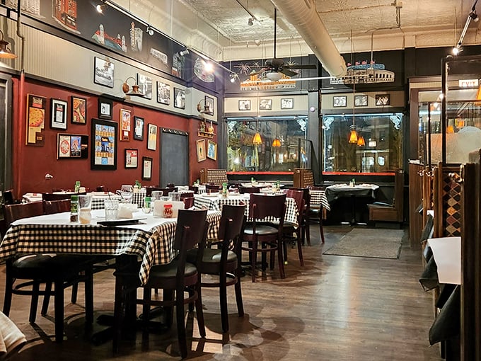 The dining room feels like it's been waiting for you all along – unpretentious, welcoming, and ready for conversations that stretch long into the evening.