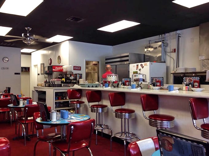 Those red chairs have supported generations of happy diners, each one leaving a little heavier but considerably more content.