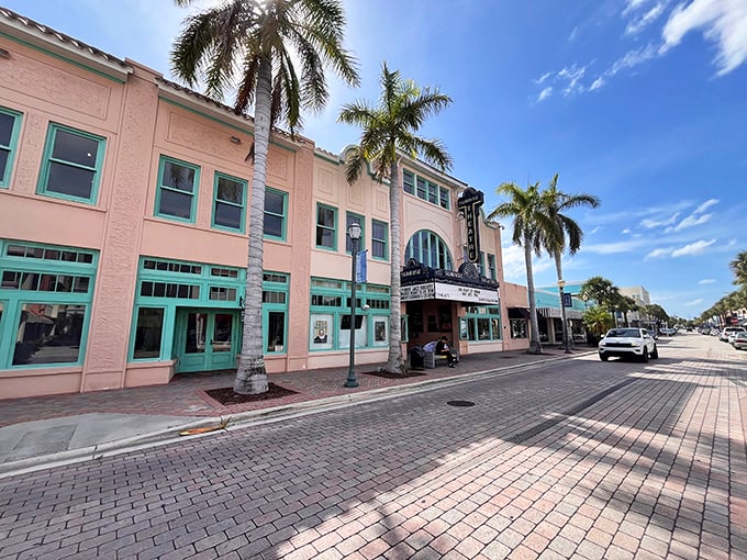 Pastel-colored buildings and palm-lined streets give downtown Fort Pierce a timeless Florida feel that Miami lost somewhere between its third and fourth facelift.