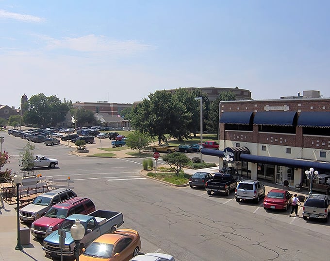 Ample parking downtown means less walking and more shopping—a retirement math equation everyone can appreciate.