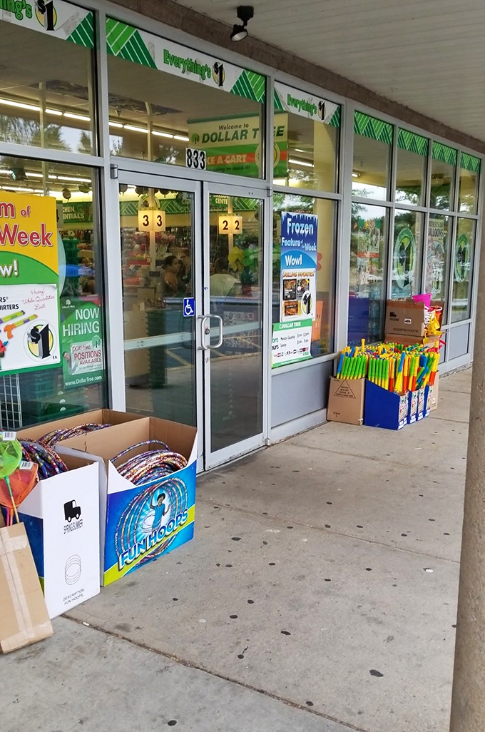 The entrance experience – where hope springs eternal and shopping carts await their destiny to be filled with more items than you ever intended to buy.