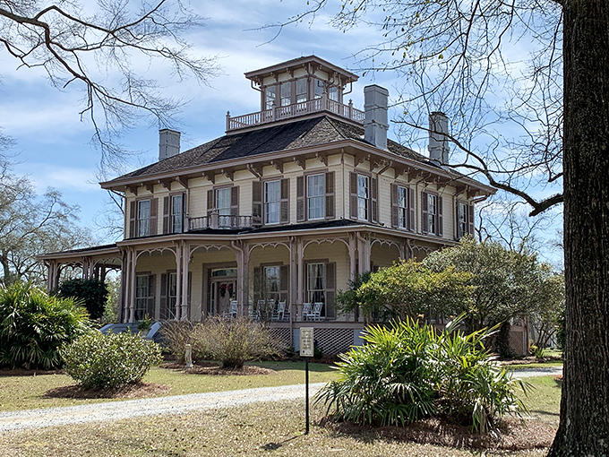 Fendall Hall stands as a Victorian masterpiece where you can almost hear the swish of hoop skirts and the clink of mint julep glasses.