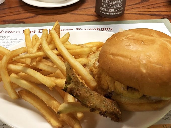 A golden-battered fish sandwich with fries so perfectly crisp they deserve their own fan club. Diet culture's worst nightmare, taste bud's dream come true.
