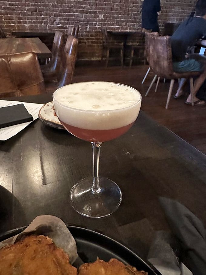 A cocktail that looks like dessert but drinks like sophistication – the perfect companion to your feast.