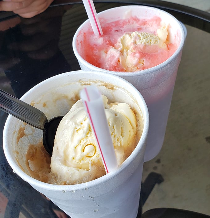 Ice cream floats that transport you back to childhood, only now you don't need to ask permission for seconds.