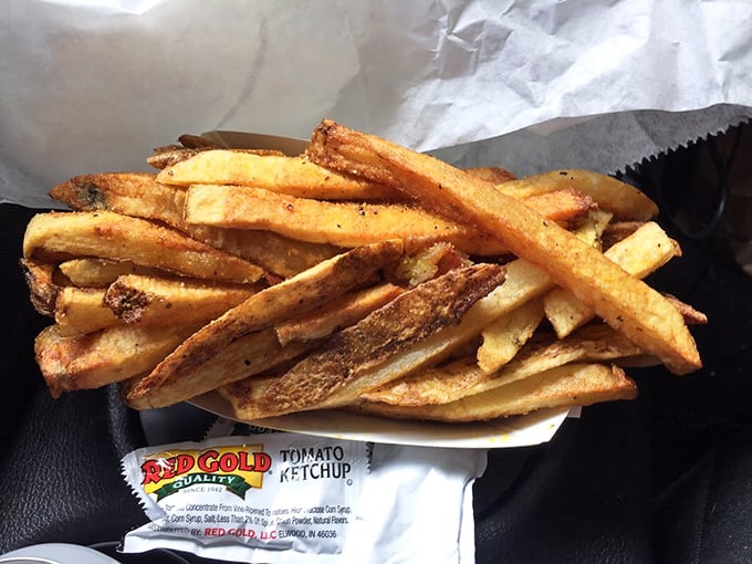 These aren't those wimpy, mass-produced fries from the drive-thru. These are the real deal – hand-cut, perfectly seasoned, and utterly addictive.