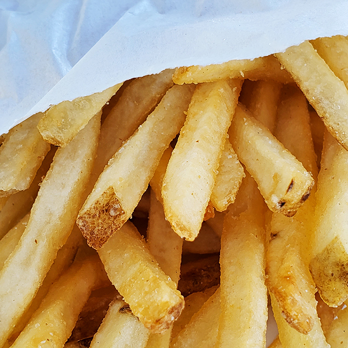 French fries so perfectly golden they deserve their own Instagram account. Crispy outside, fluffy inside—the potato's highest calling.