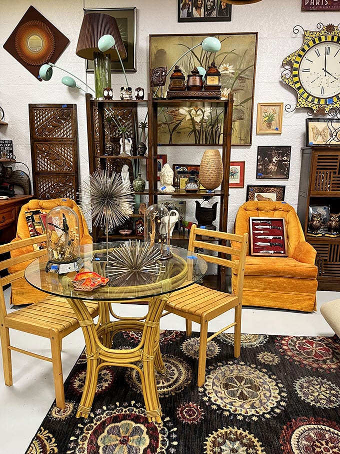 This mid-century dining set isn't just furniture—it's a time machine to cocktail parties where people discussed moon landings and Beatles albums.