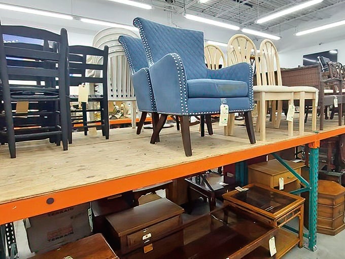 That blue armchair isn't just seating—it's a statement piece. Imagine the books you'll read, conversations you'll have, naps you'll take.