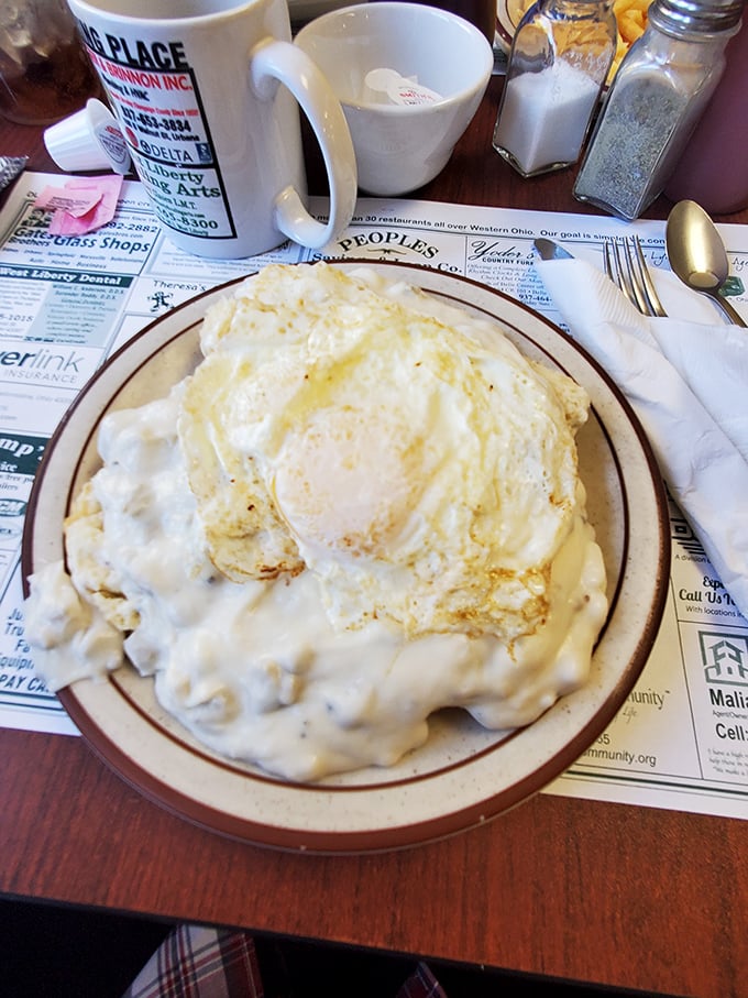 Biscuits and gravy with eggs—the breakfast trinity that's converted more diet plans to cheat days than any other plate in the Midwest.
