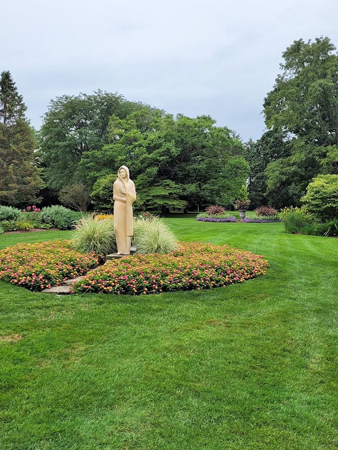 Fifty shades of green that would make your lawn jealous. These rolling expanses of perfect turf make you want to kick off your shoes immediately.
